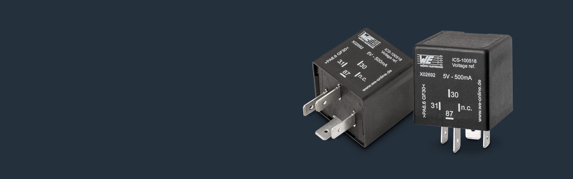 Reference voltage modules (5 V / 12 V versions) for 500 mA
