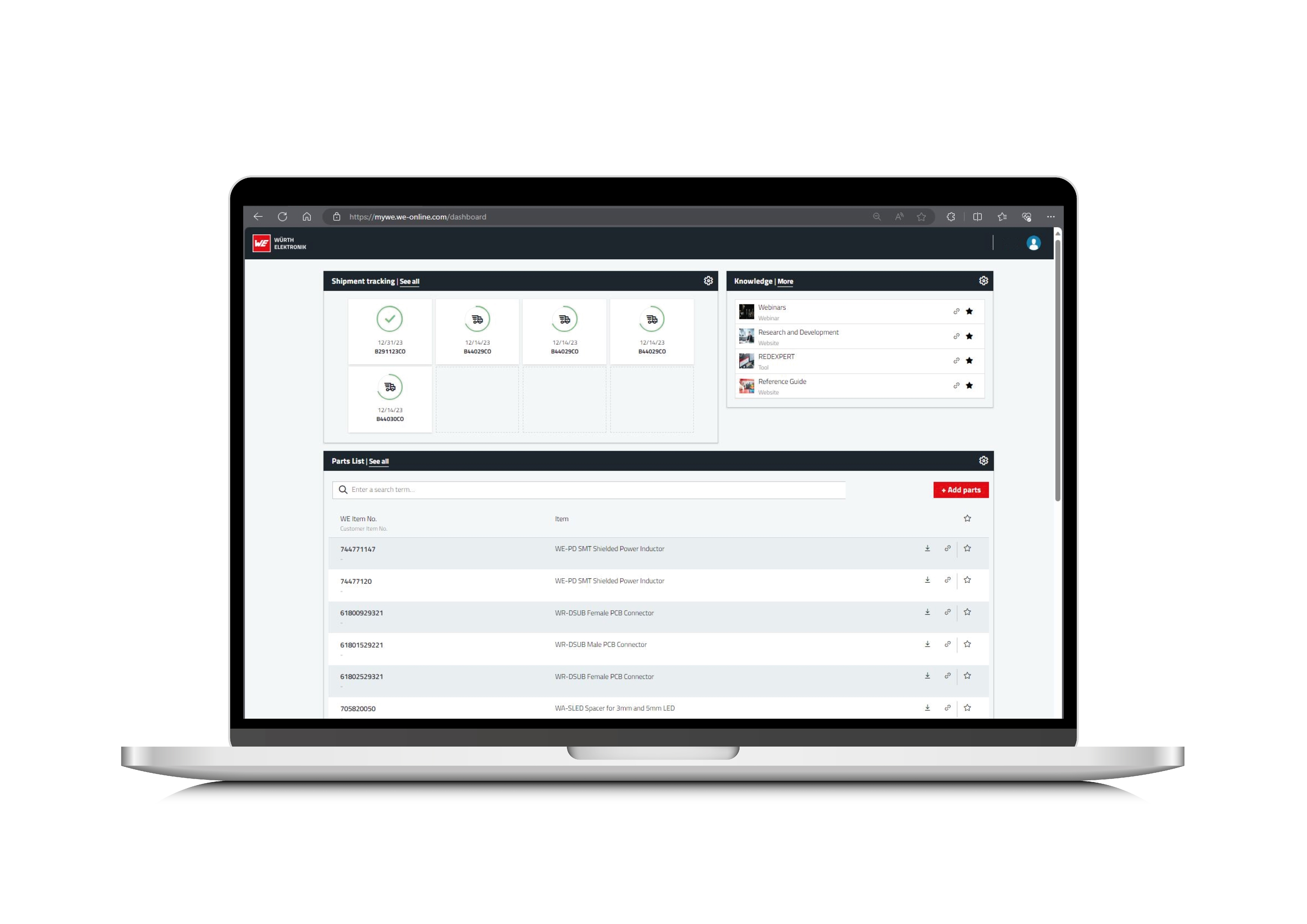 MyWE – 24/7 Service at a Glance