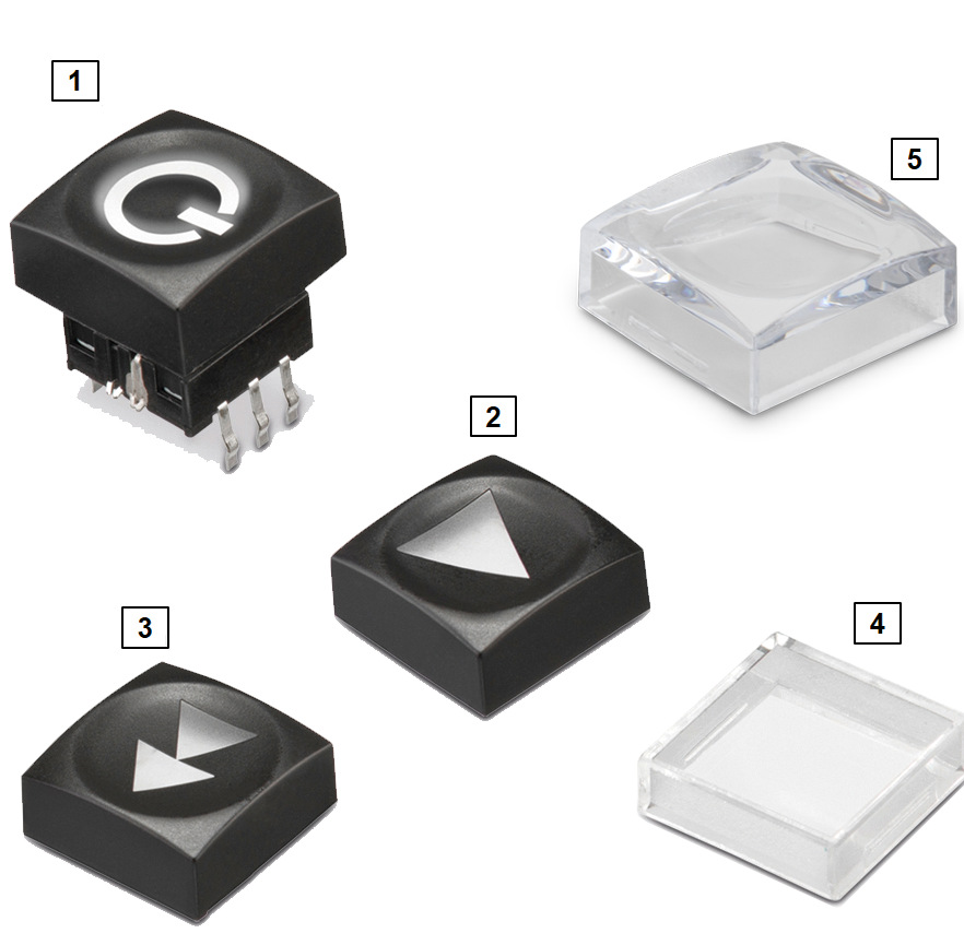WS-TATL Caps for Illuminated Tact Switch 12 x 12 mm | Electromechanical ...