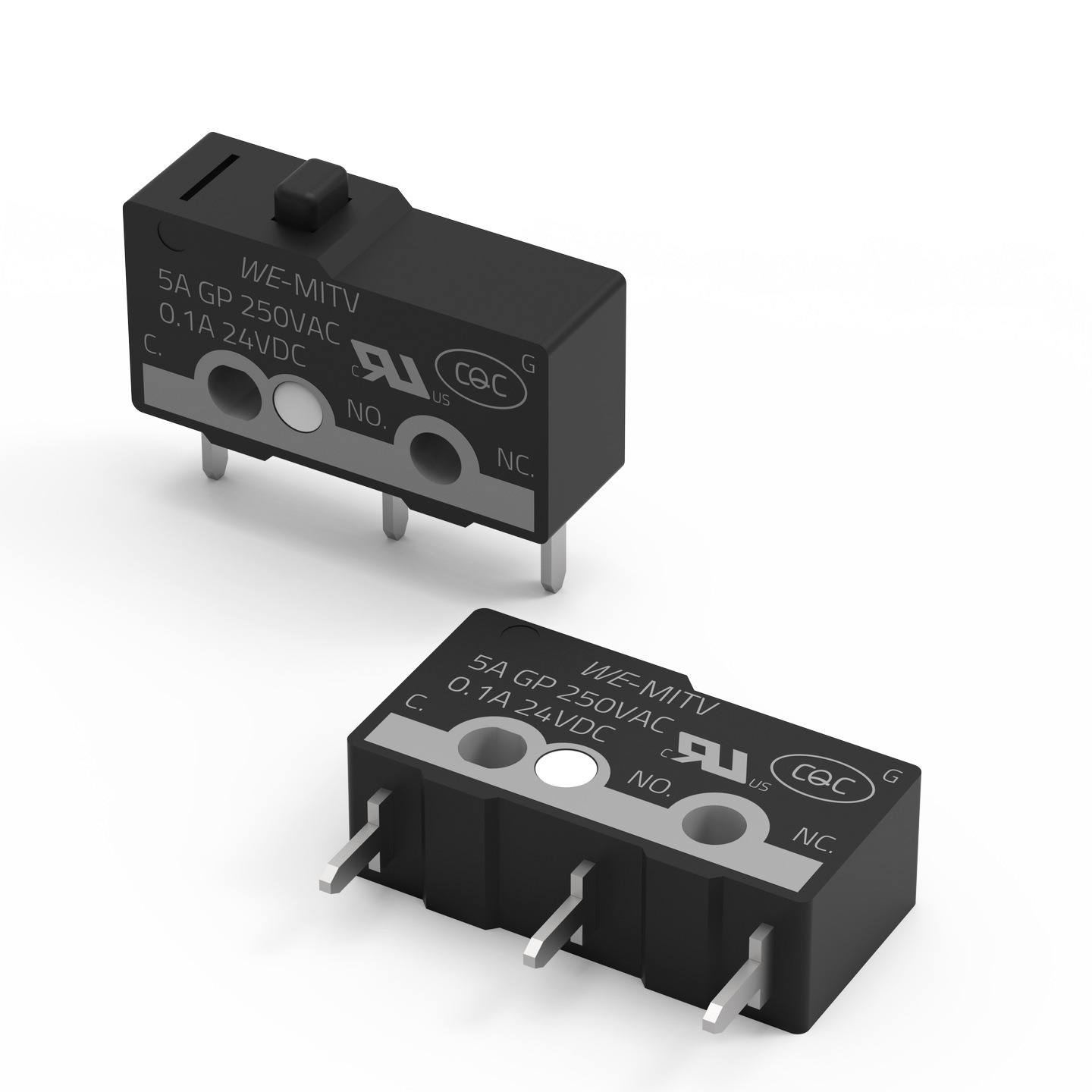 WS-MITV THT Terminal with Actuator Micro Switch,19.8 x 6.4 mm ...