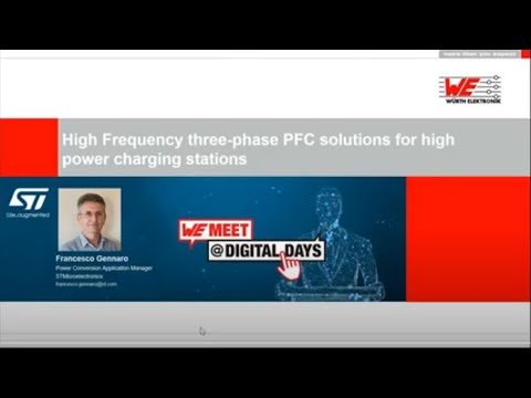 WE meet @ Digital Days 2021: High Frequency three-phase PFC solutions ...